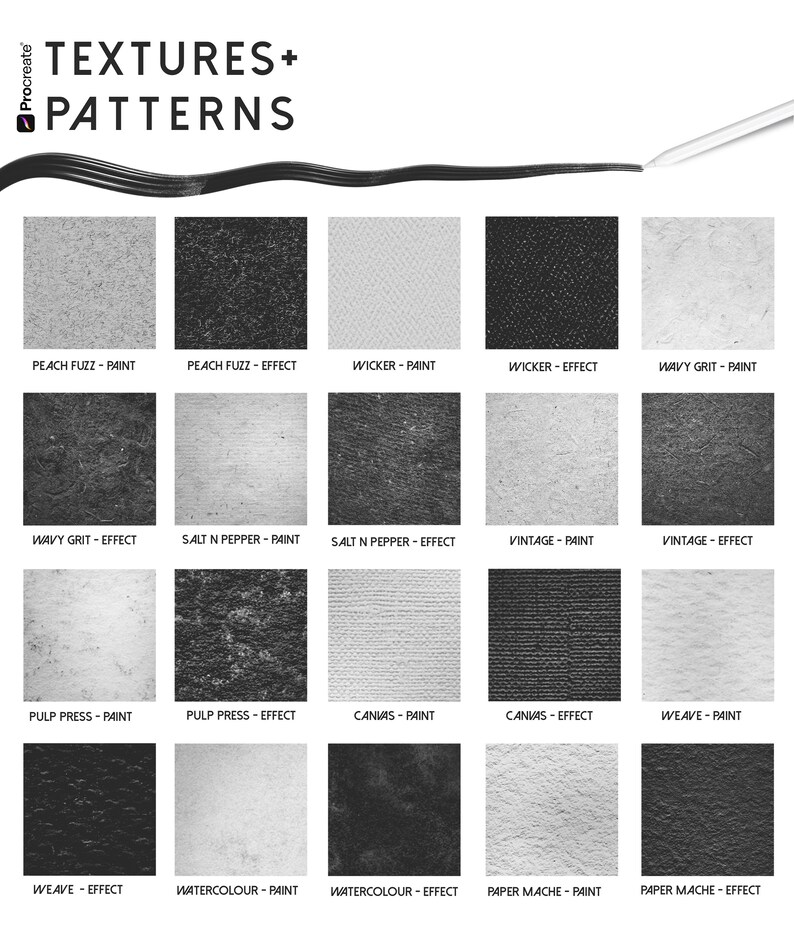 Paper Texture Brushes Canvas Procreate Brush Texture - Etsy