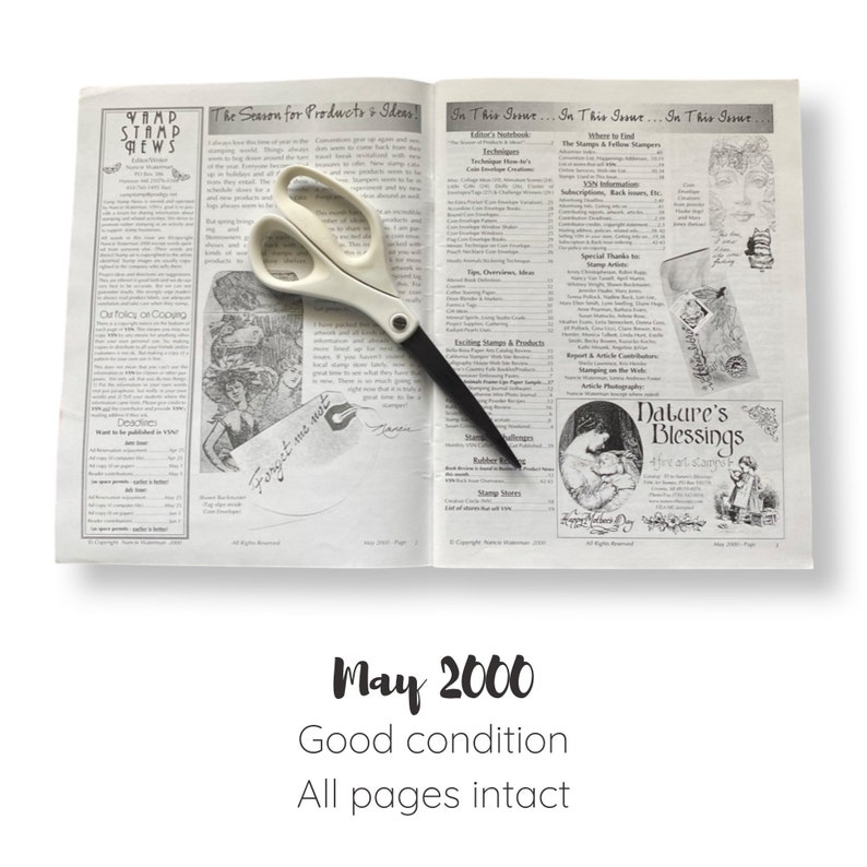 Rubber Stamp Magazine, Vamp Stamp News May 2000, Vintage Craft Supplies ...