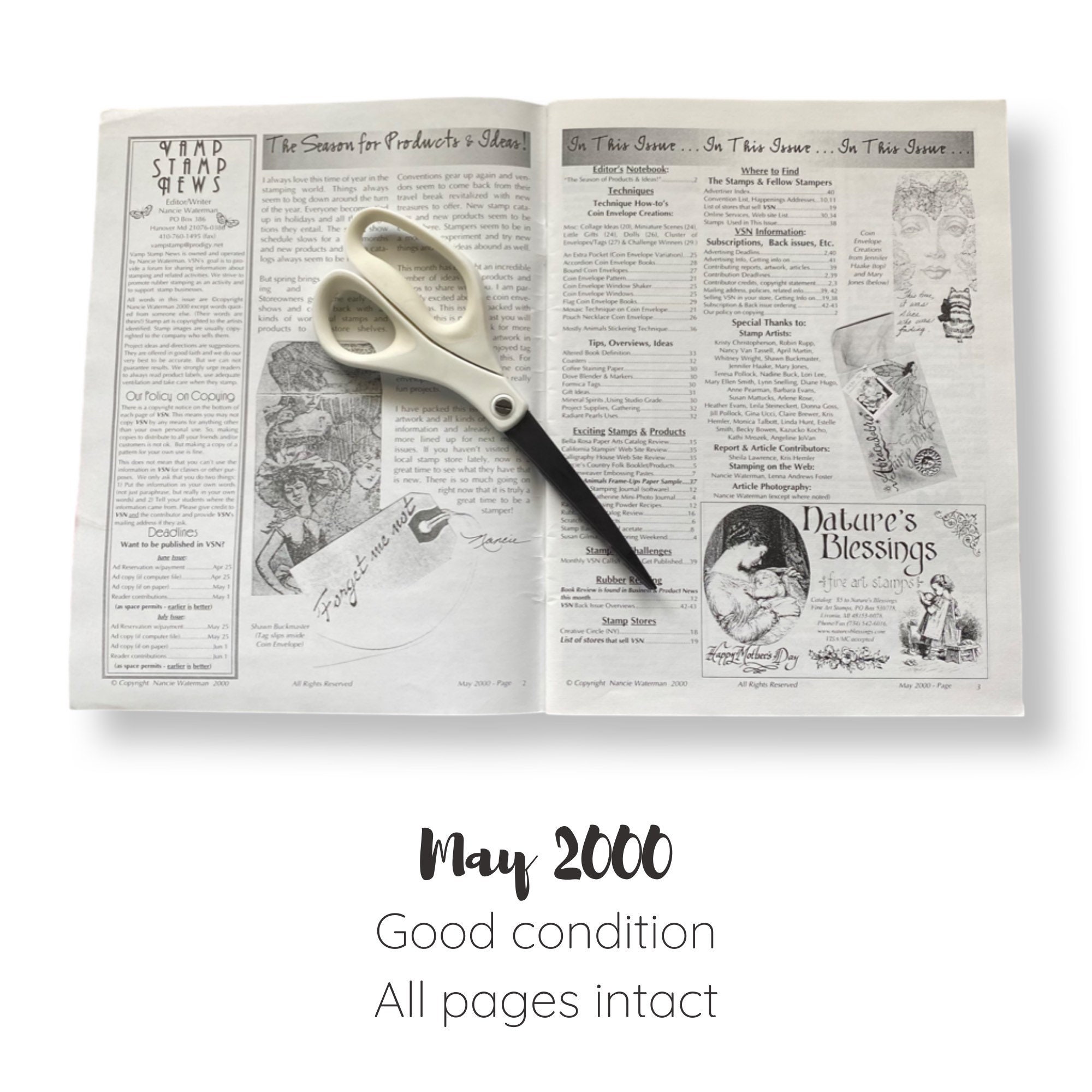 Rubber Stamp Magazine, Vamp Stamp News May 2000, Vintage Craft Supplies ...