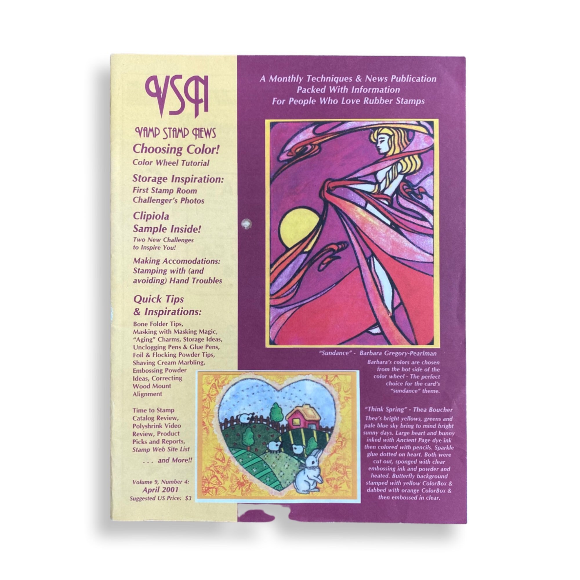 Vintage Craft Magazine, Vamp Stamp News April 2001, Rubber Stamp ...