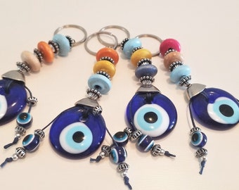 Minimalist Keyholder Key Holder With Evil Eye Cute - Etsy