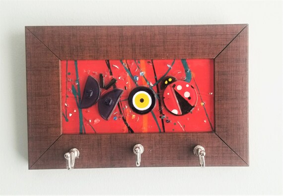 Minimalist Keyholder Key Holder With Evil Eye Cute | Etsy