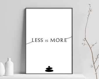 Less is More Quote | Etsy
