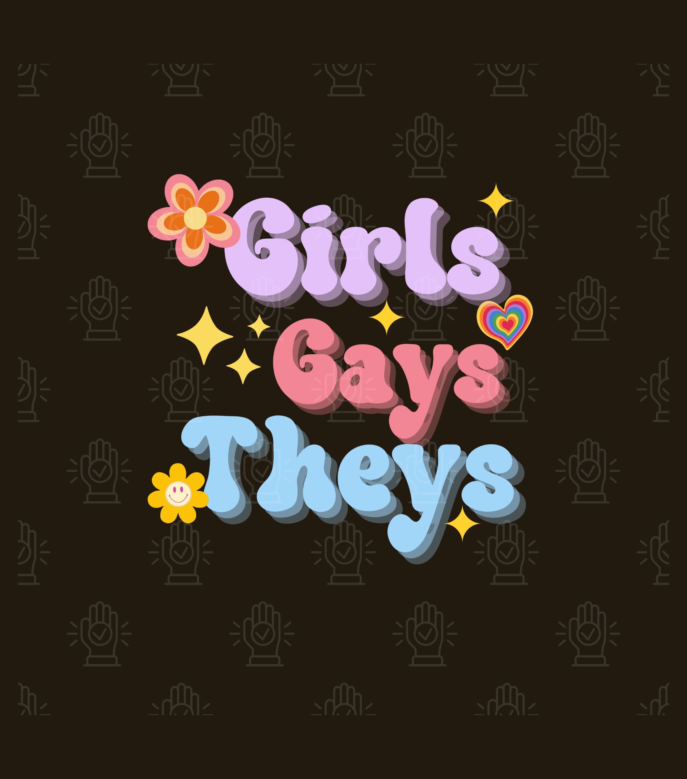 Pride Girls, Gays, Theys PNG and SVG Design, Inclusive Tshirt Design ...