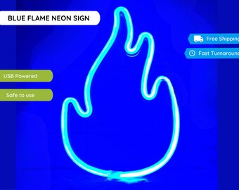 Flame Fire Neon Sign Led Flame Wall Decor Neon Sign for - Etsy