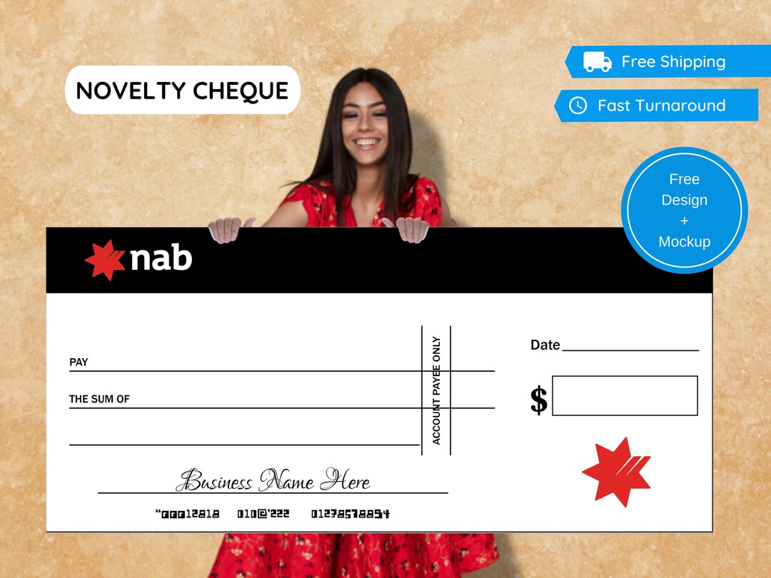 Novelty Cheque Promo Cheque Bank Cheque Editable Blank - Etsy