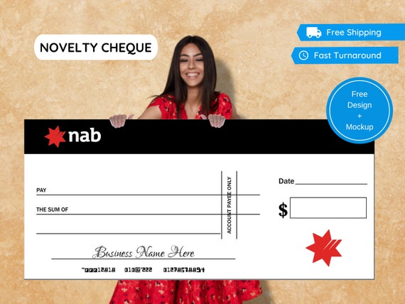 Novelty Cheque Promo Cheque Bank Cheque Editable Blank - Etsy
