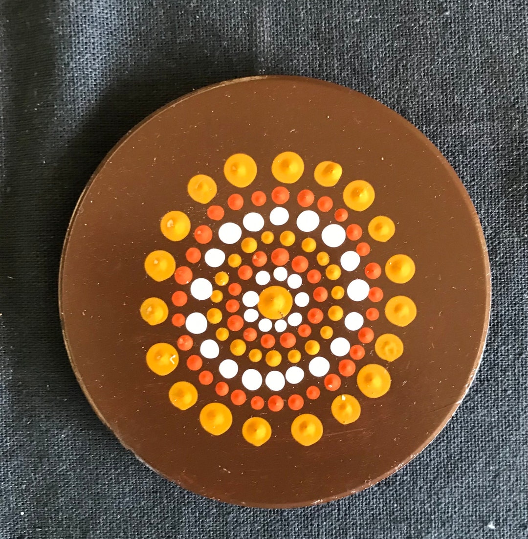 Aboriginal Hand Painted Ceramic Coasters - Etsy