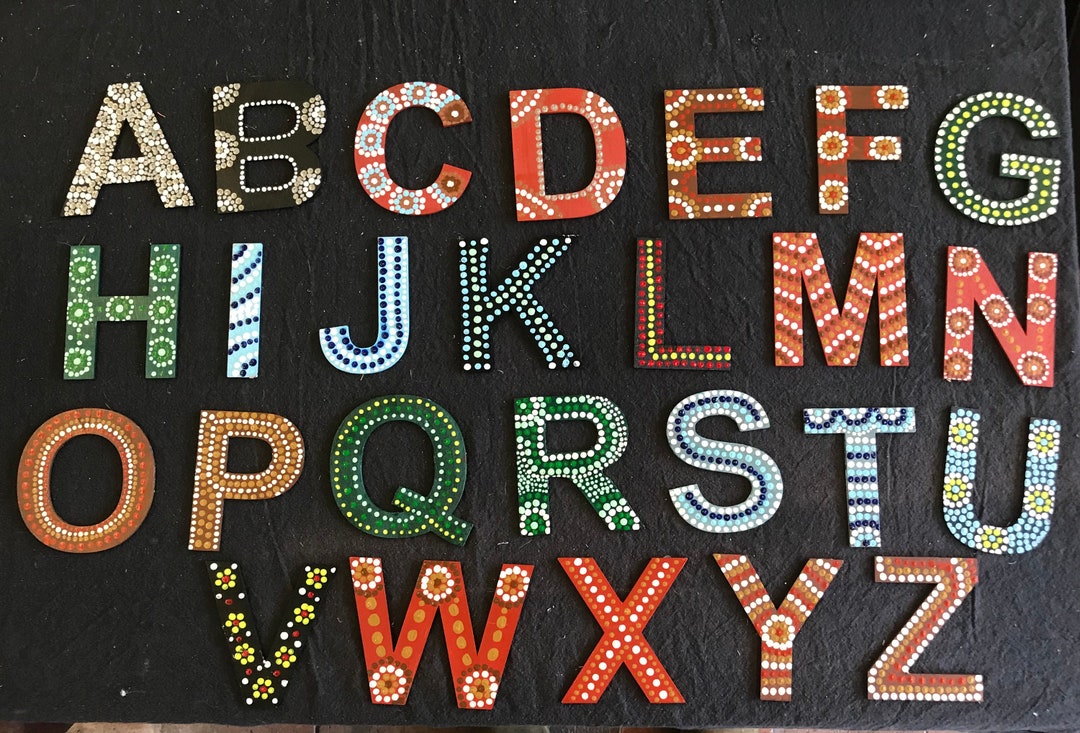 Aboriginal Hand Painted Letters - Etsy