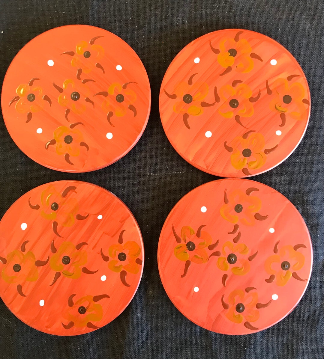 Aboriginal Hand Painted Ceramic Coasters - Etsy