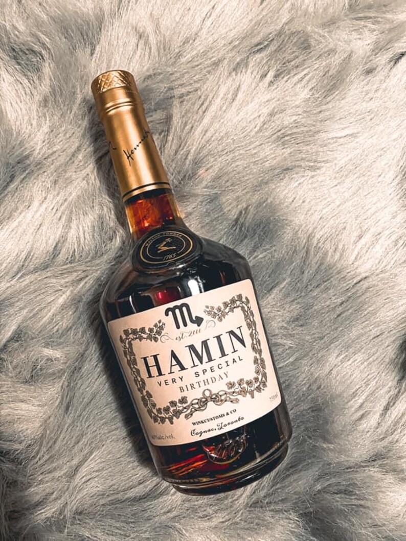 Custom Cognac Label - DIGITAL Printable Personalized Cognac Label ...