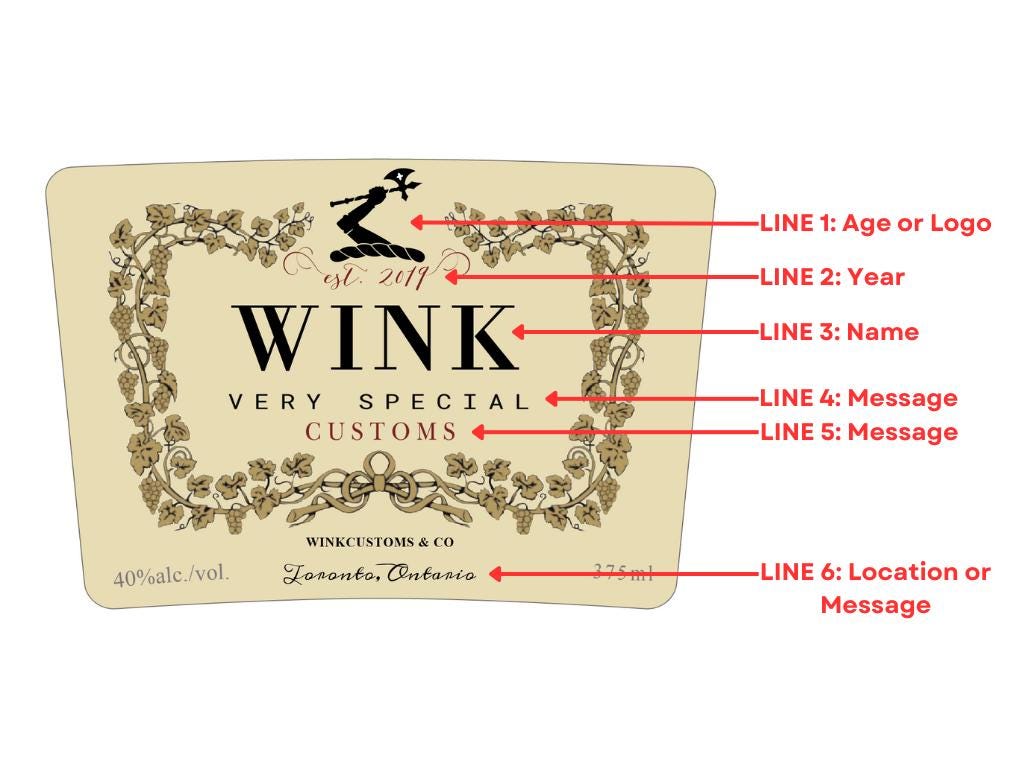 Custom Cognac Label - DIGITAL Printable Personalized Cognac Label ...
