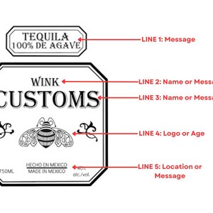 Custom Tequila Label - DIGITAL Printable Personalized Tequila Label ...