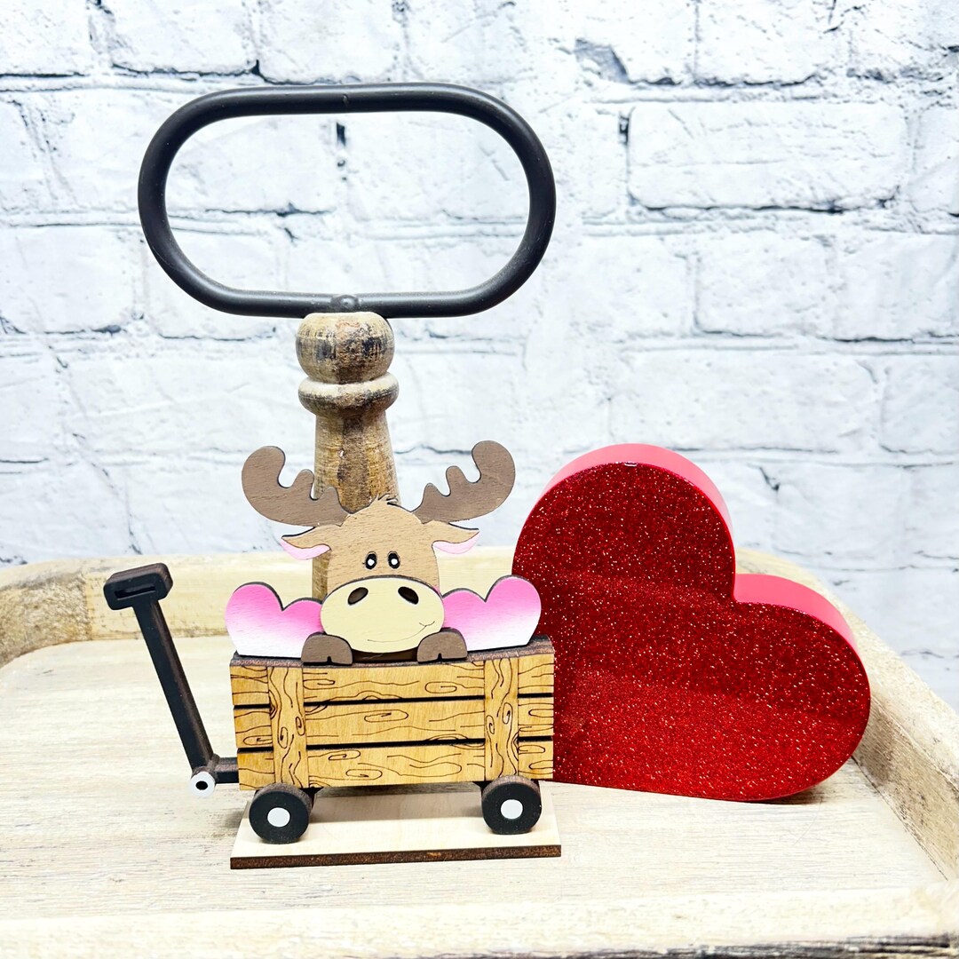 DIY TINY Valentine Moose Insert for Interchangeable Flower Basket - Etsy