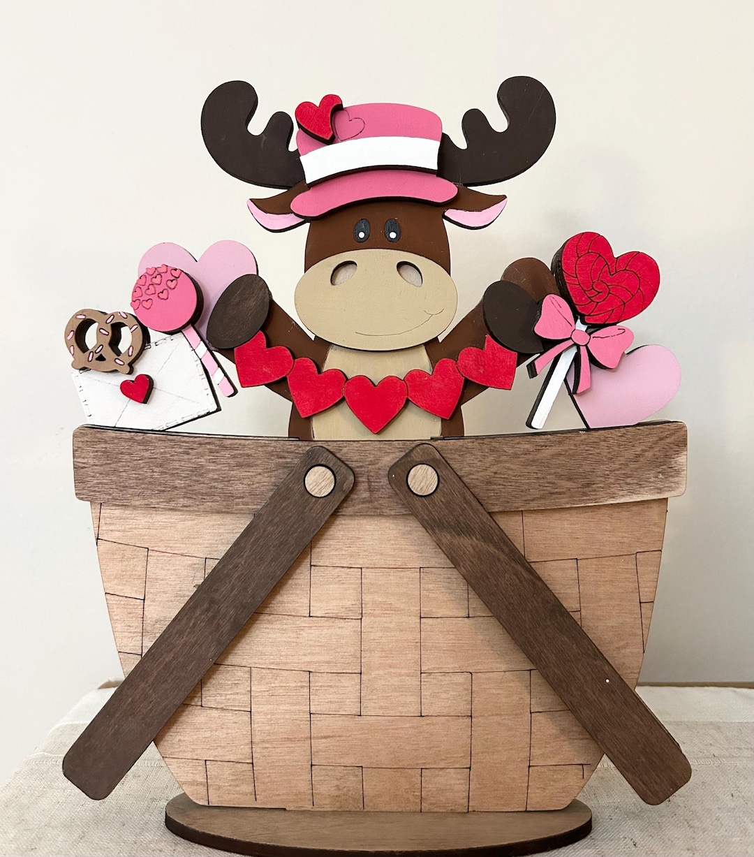 DIY Valentine Moose Insert for Interchangeable Flower Basket - Etsy