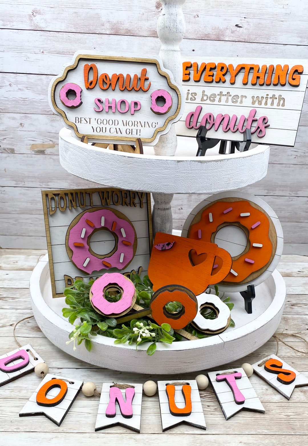 Donut Tiered Tray Set DIY - Etsy