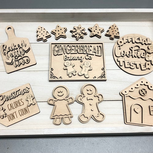 DIY Gingerbread Baking Tiered Tray Christmas Baking Tier - Etsy