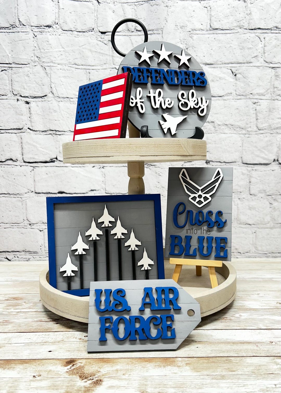Air Force Tiered Tray Set (DIY) - Etsy