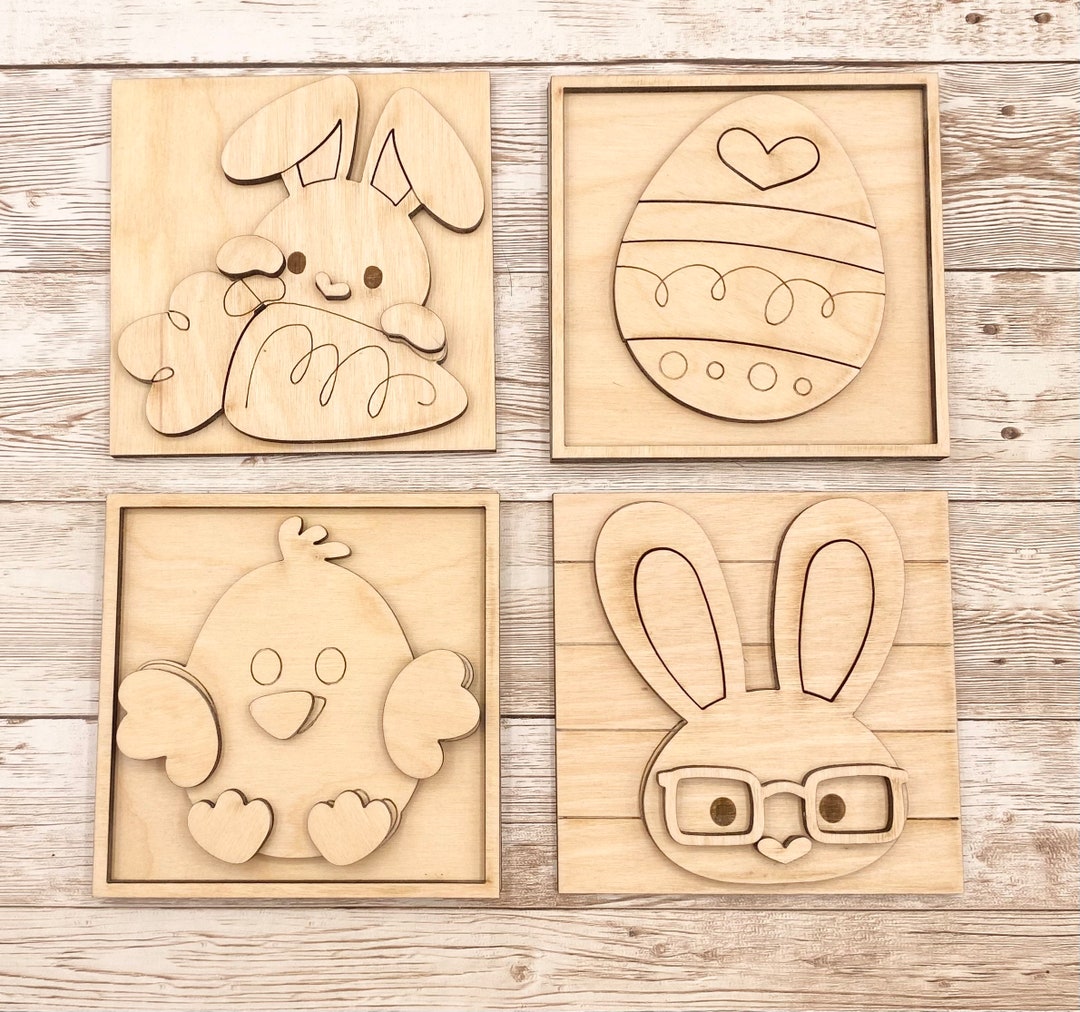 Easter Wooden Decor Set DIY - Etsy
