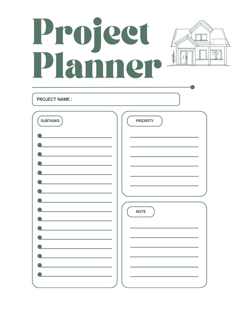 Home Projects Planner Digital Download - Etsy