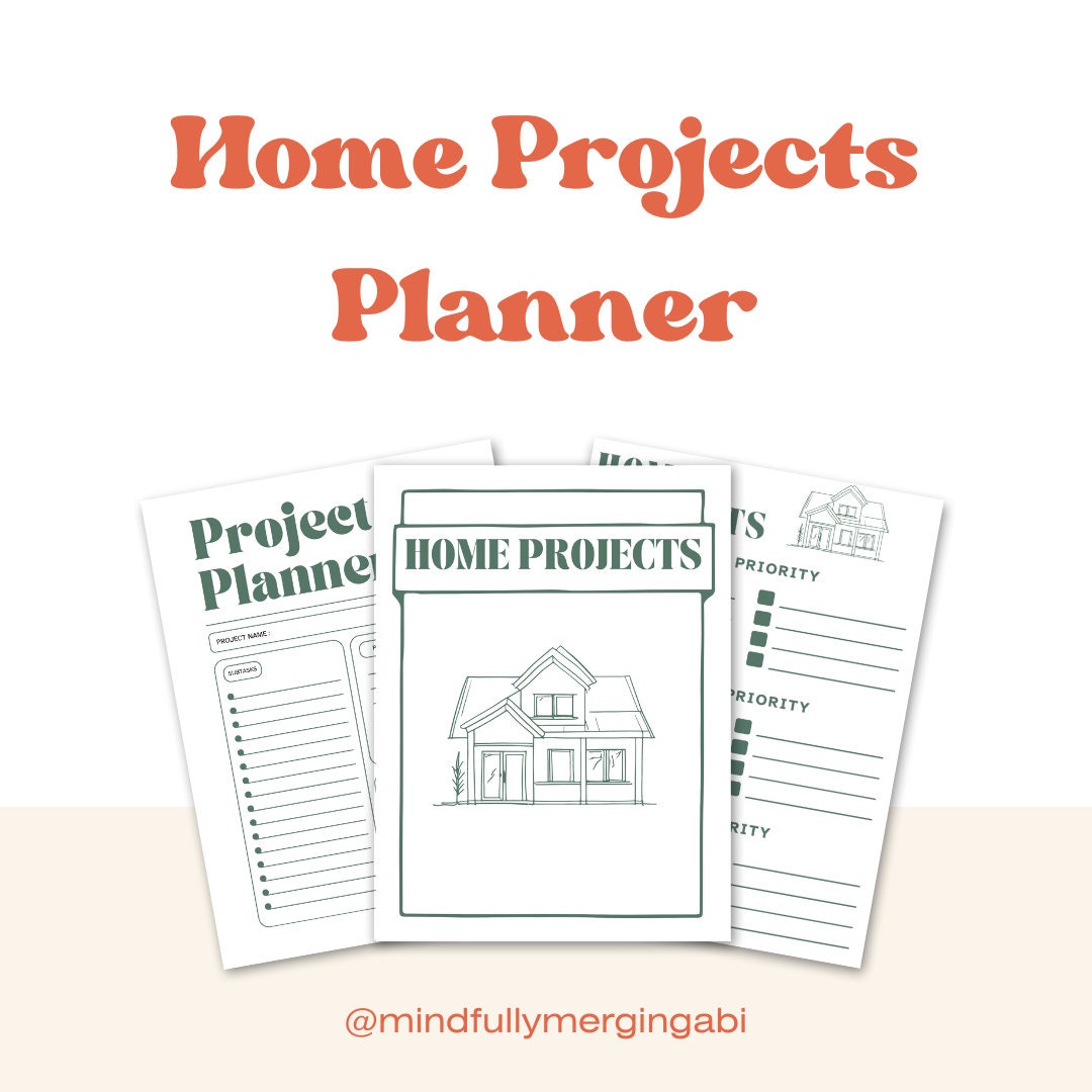 Home Projects Planner - Digital Download - Etsy