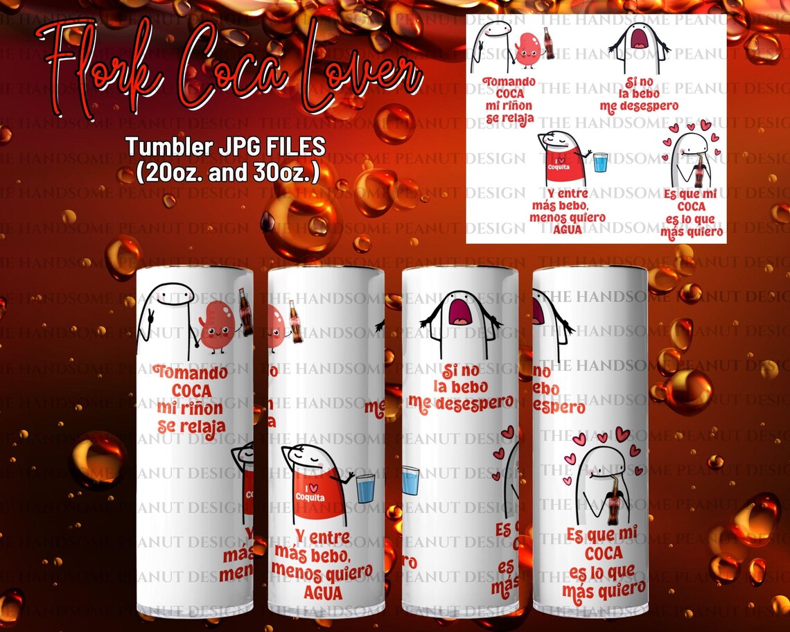 Drinking Coca Flork 20 Oz 30 Oz TUMBLER Digital Design / Tumbler Taking ...