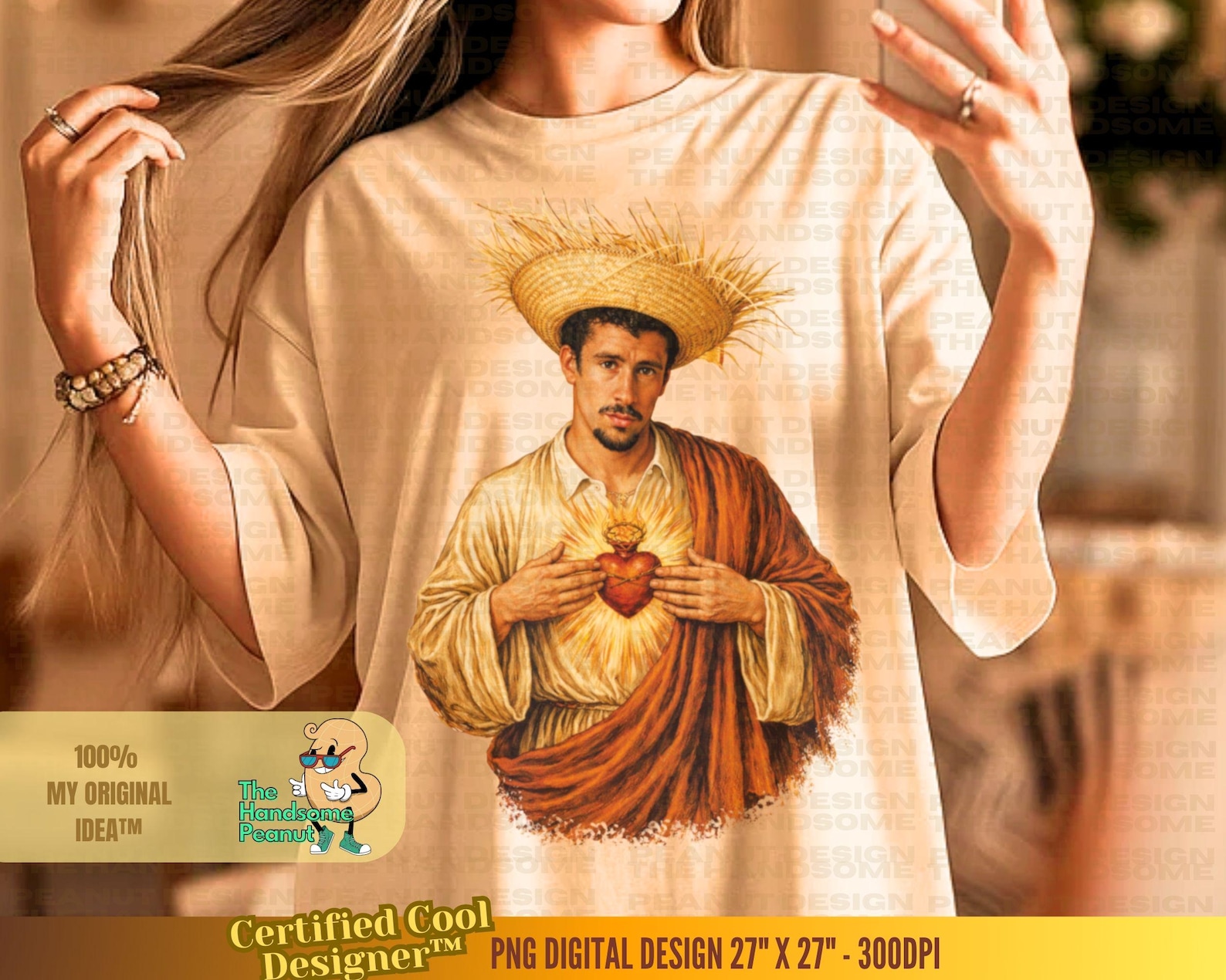 Saint Benito Bad Bunny, Benito Bowl Png, Bad Bunny Png, Halftime Png ...