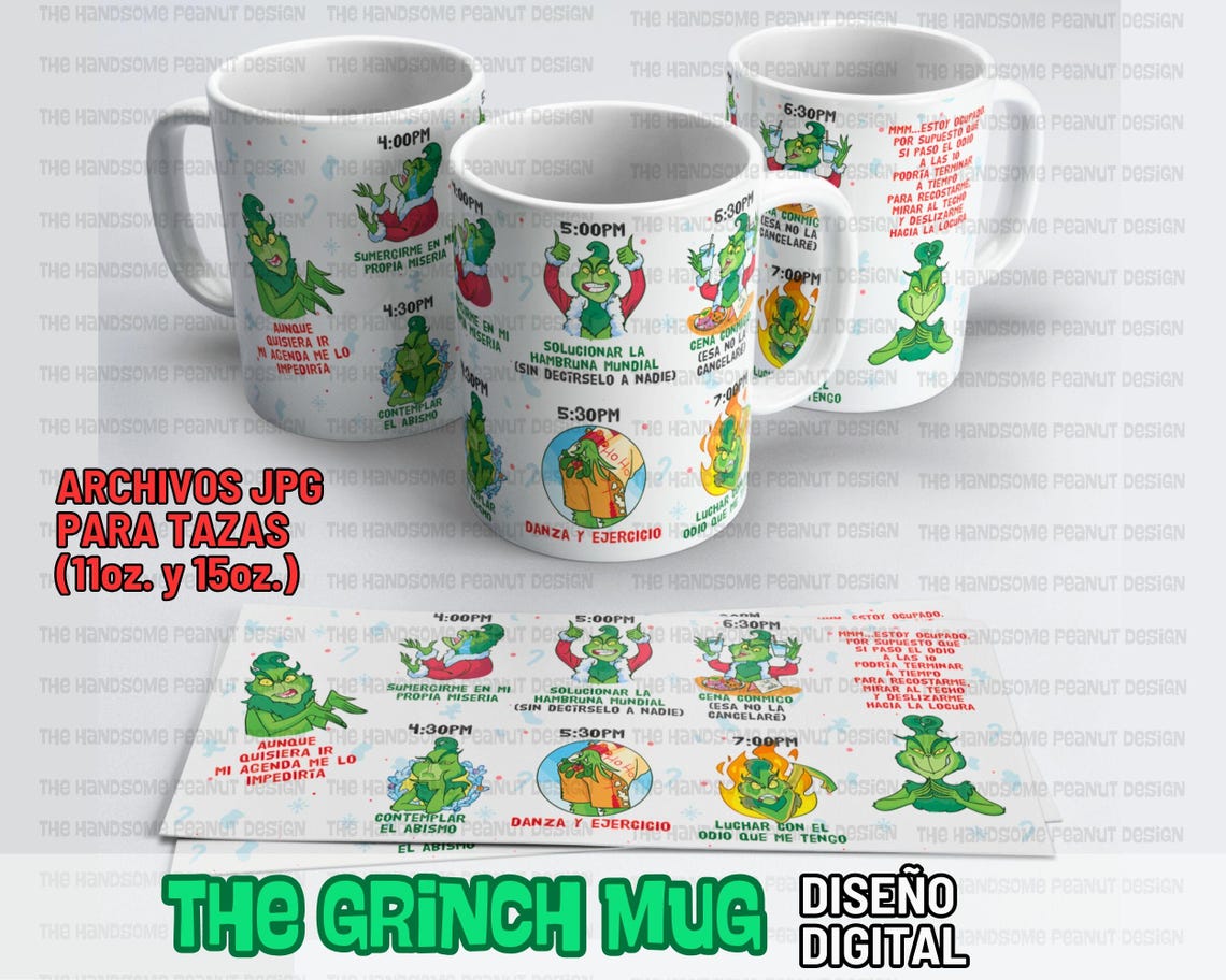My Day Grinch, Grinch Schedule PNG Design, Grinch PNG File, the Grinch ...