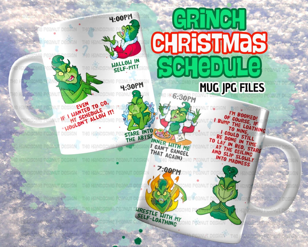 Grinch PNG File / Grinch Schedule PNG Design / the Grinch Png ...