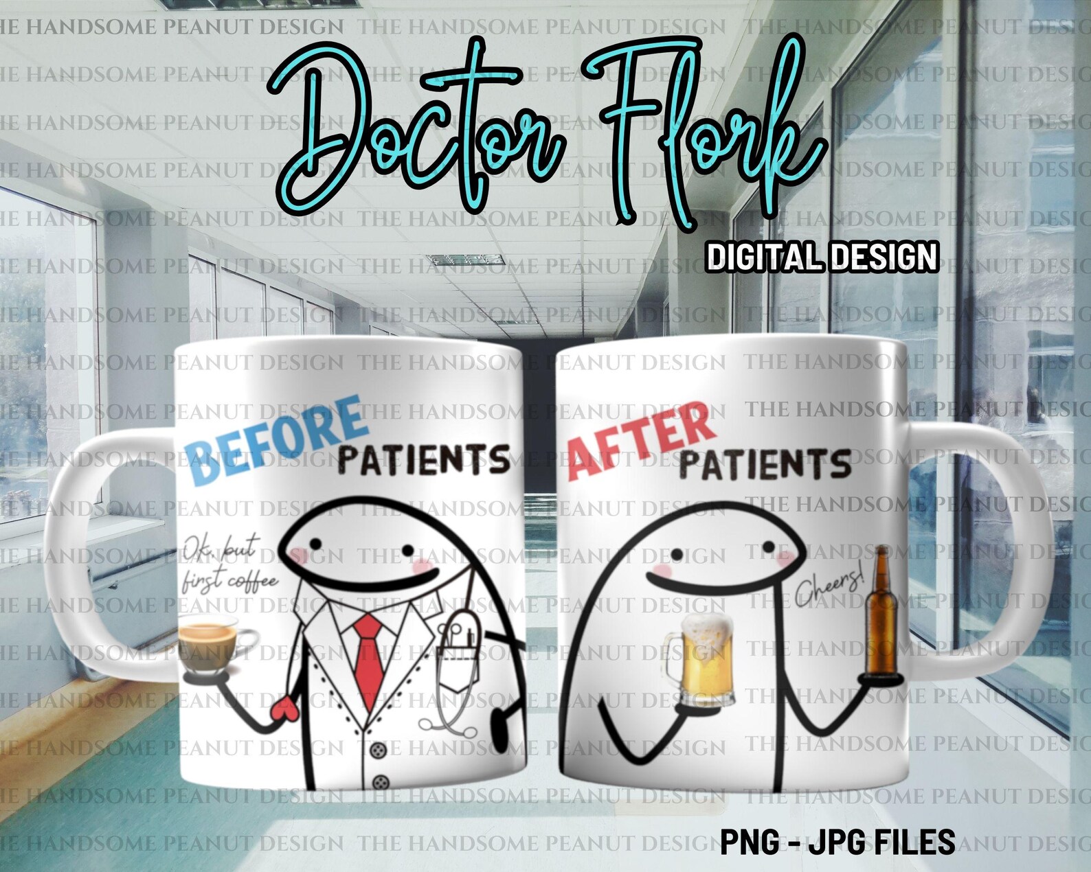 DOCTOR FLORK Mug Sublimation Design / Doctor Mug PNG / Medical ...