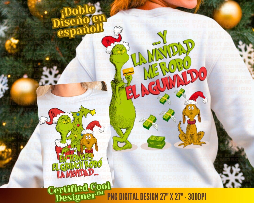 Grinch Aguinaldo Png, Grinch PNG, the Grinch Png, Trendy Christmas ...