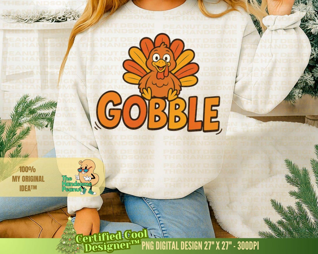 Gobble Png, Thanksgiving Turkey Png, Turkey Png, Thankful Png, Give ...