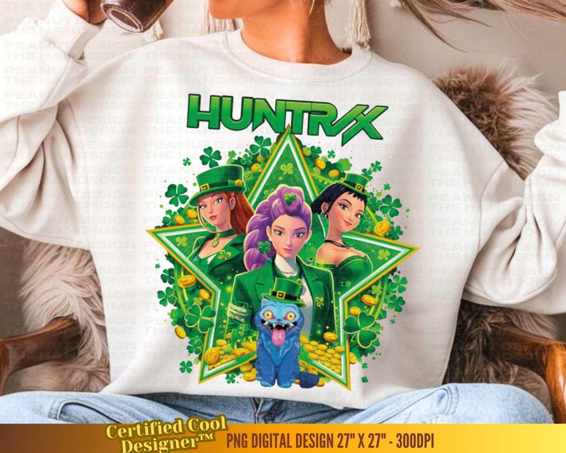 Kpop Demon Hunters St Patricks Day PNG, Saja Girls Anime Fan Art Png ...