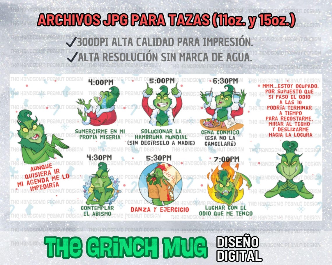 My Day Grinch, Grinch Schedule PNG Design, Grinch PNG File, the Grinch ...