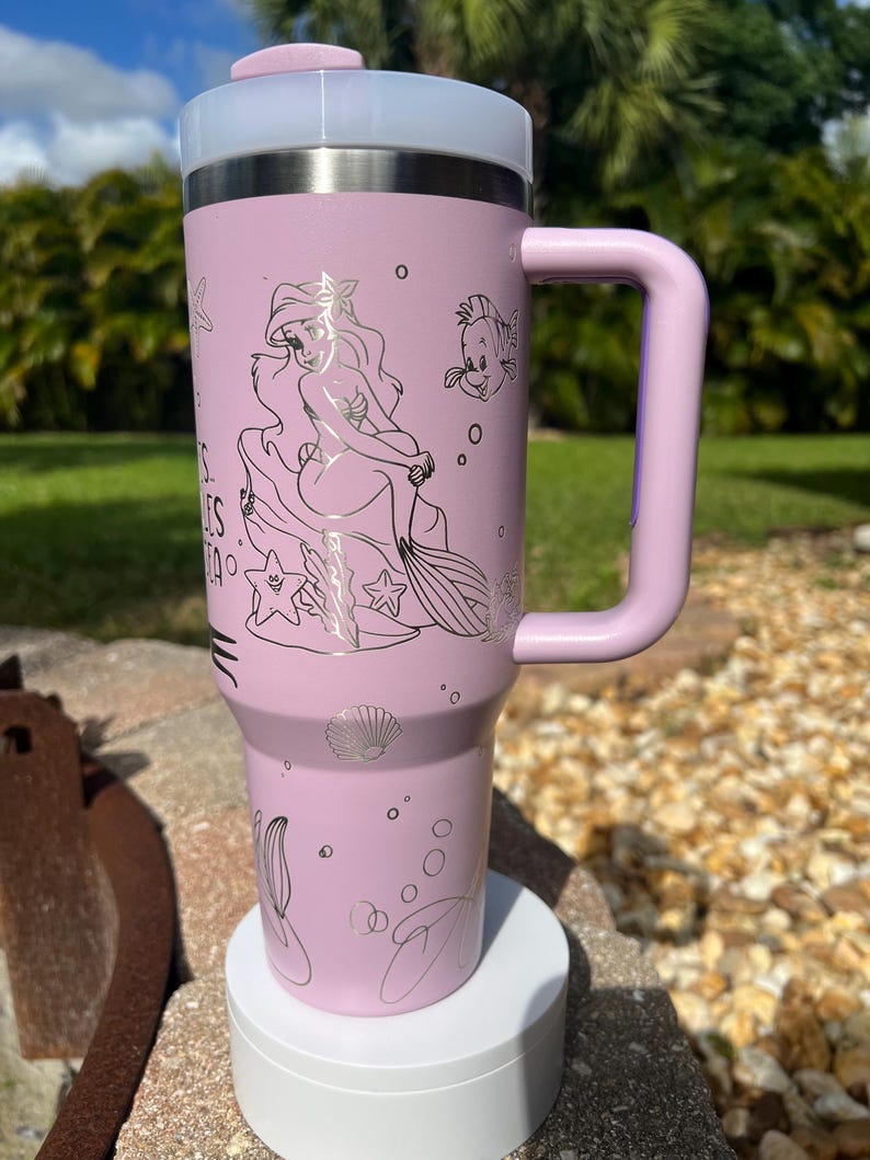 40 Oz Mermaid Customizable Tumbler,-laser Engraved Insulated Stainless ...