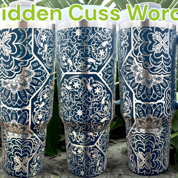 Hidden Swear Word Tumbler With Handle - Etsy