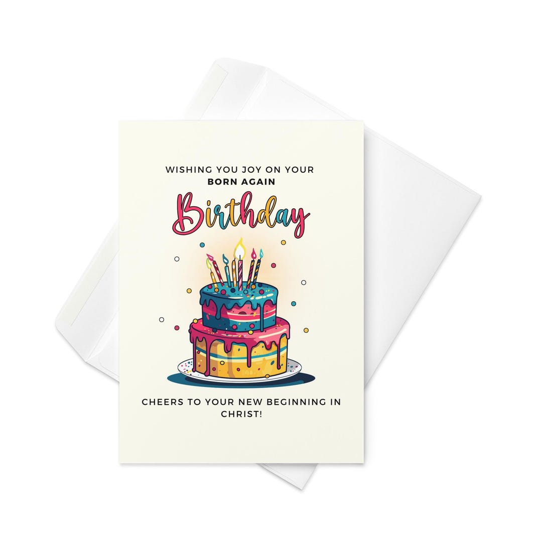 Baptism "birthday" Card - Etsy