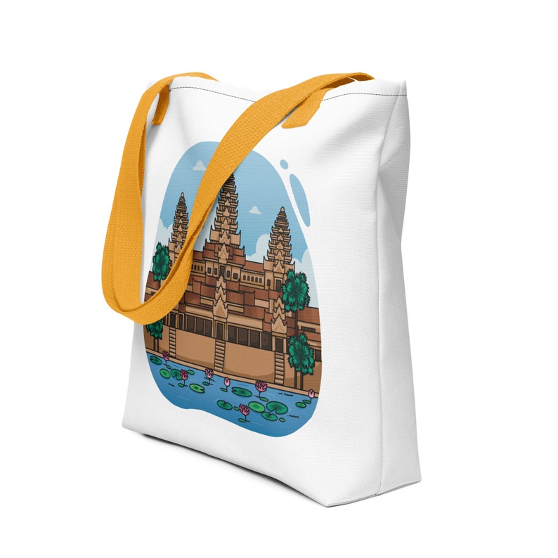 Cambodian Tote Bag | Khmer Angkor Wat Book Bag | Reusable Grocery ...
