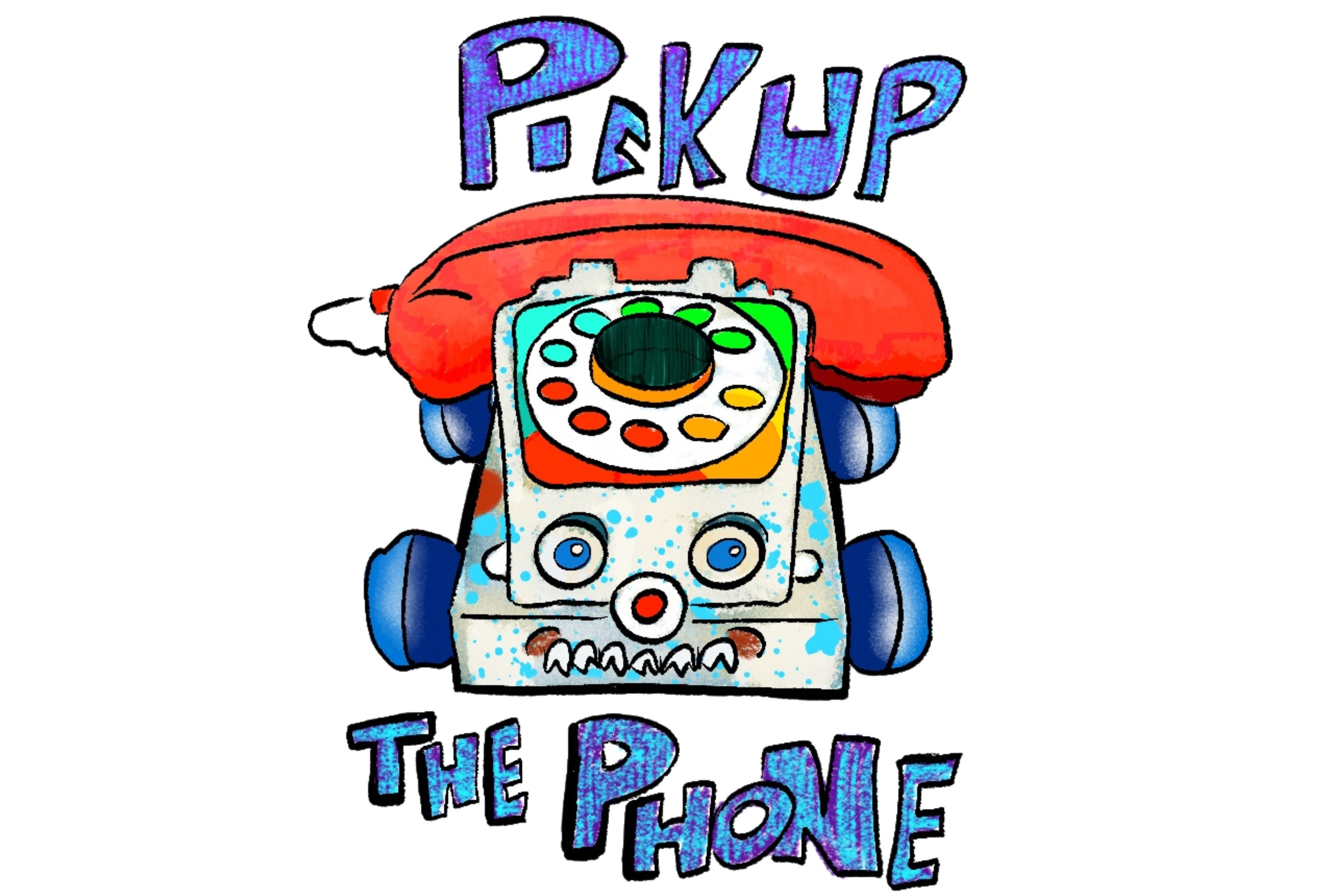 Pick up the Phone (sticker) - Etsy