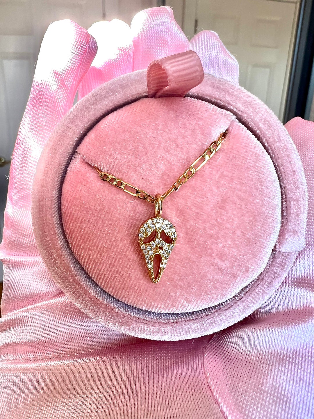 Ghostface Charm Necklace - Etsy