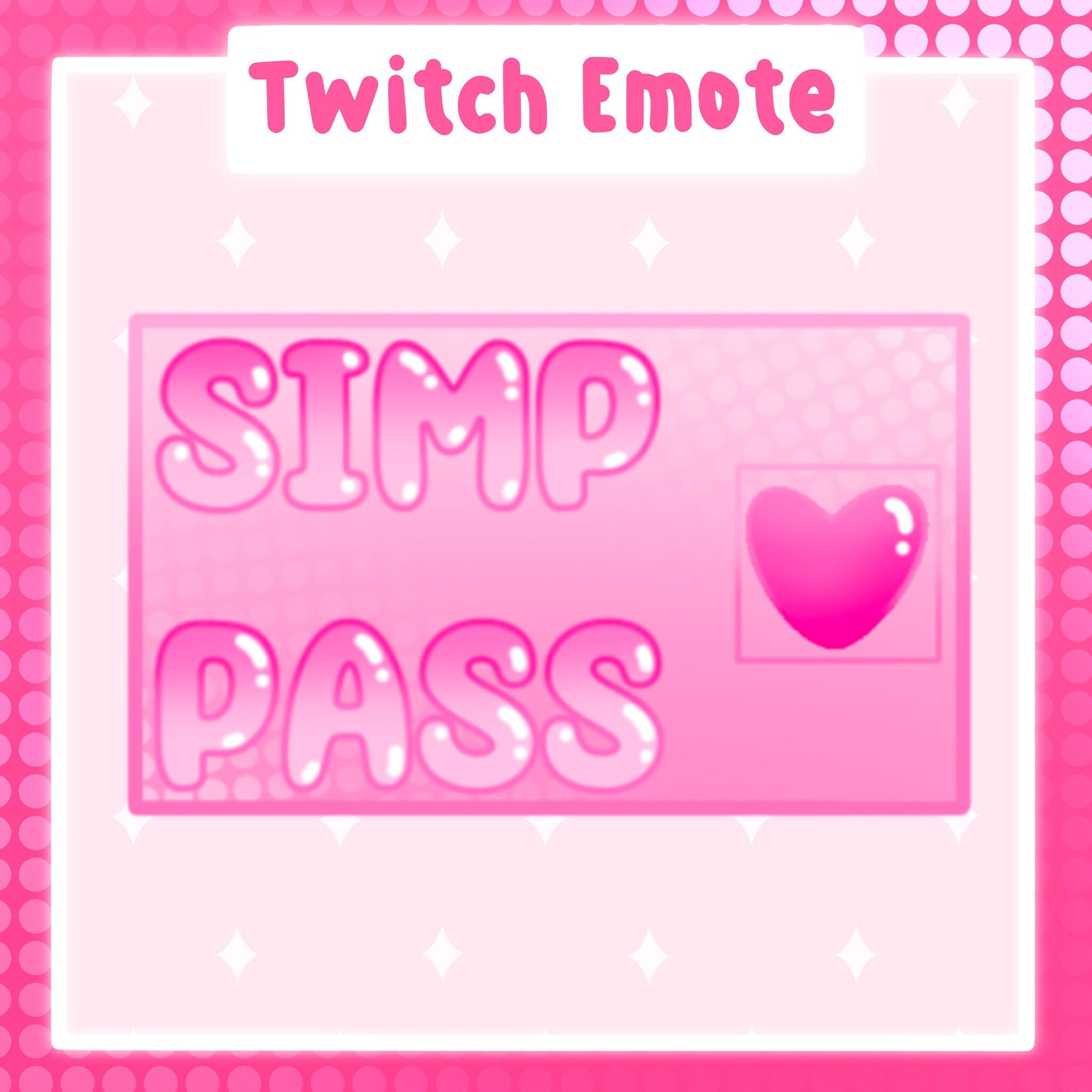 Twitch Simp Pass Emote | Streaming, Youtube, Twitch, Discord - Etsy