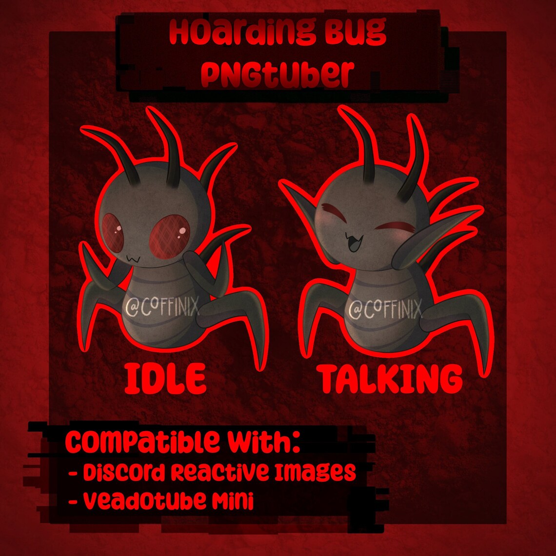Hoarding Bug Pngtuber | Lethal Company, Lootbug, Streaming, Streamlabs, OBS, Youtube - Etsy