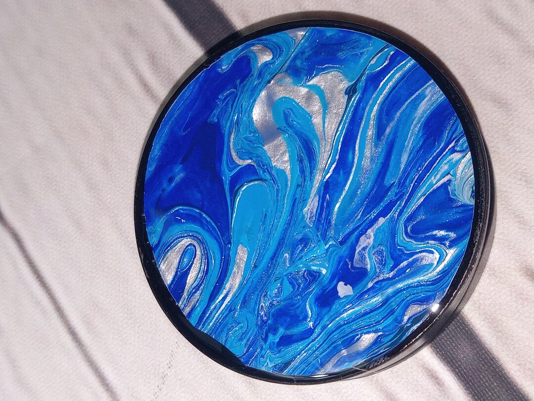 Blue/white Design Pop Socket| Handmade Acrylic Painted Phone Grip ...