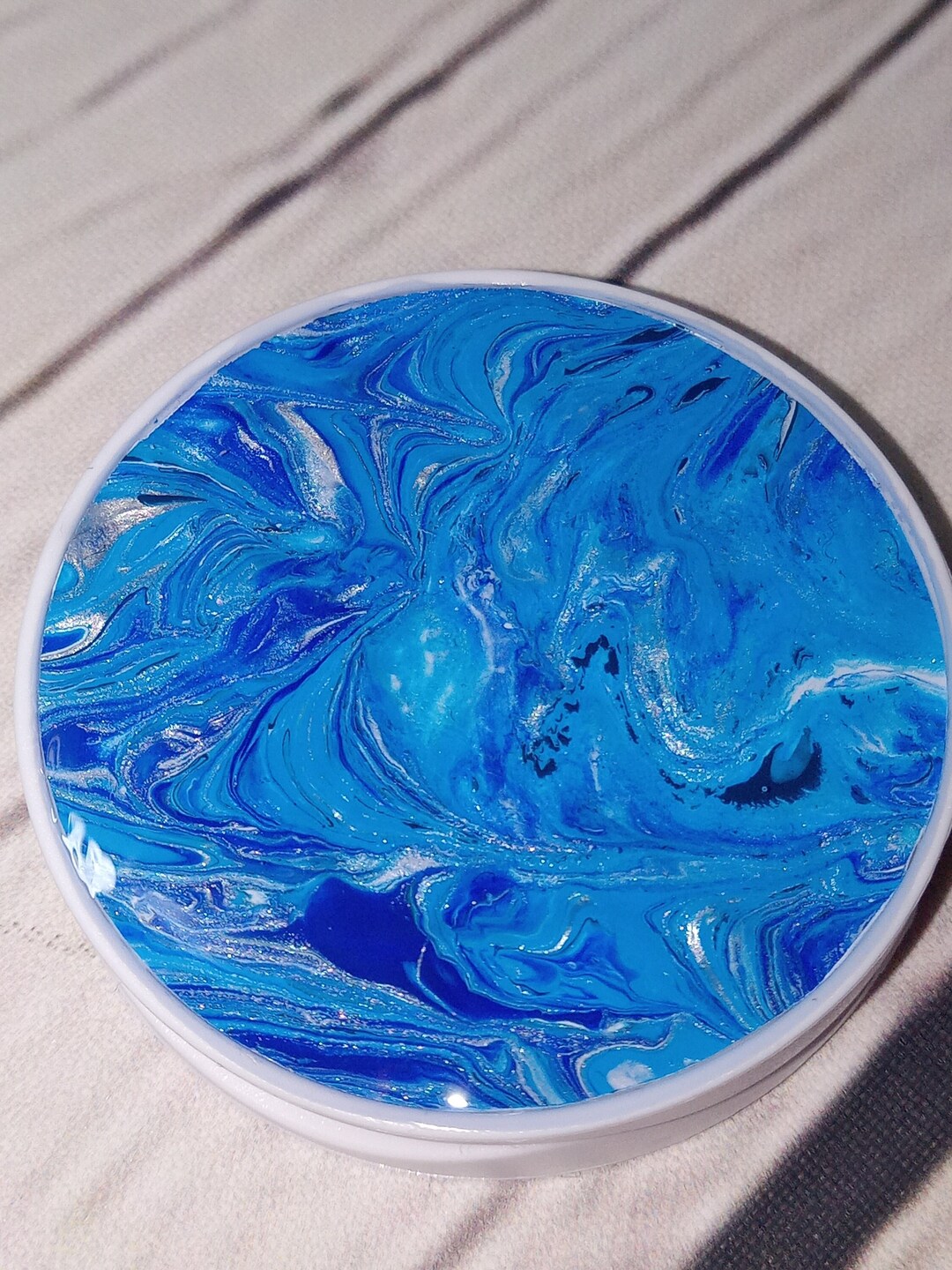 Set #3 Blue/white Design Pop Socket| Handmade Acrylic Painted Phone ...