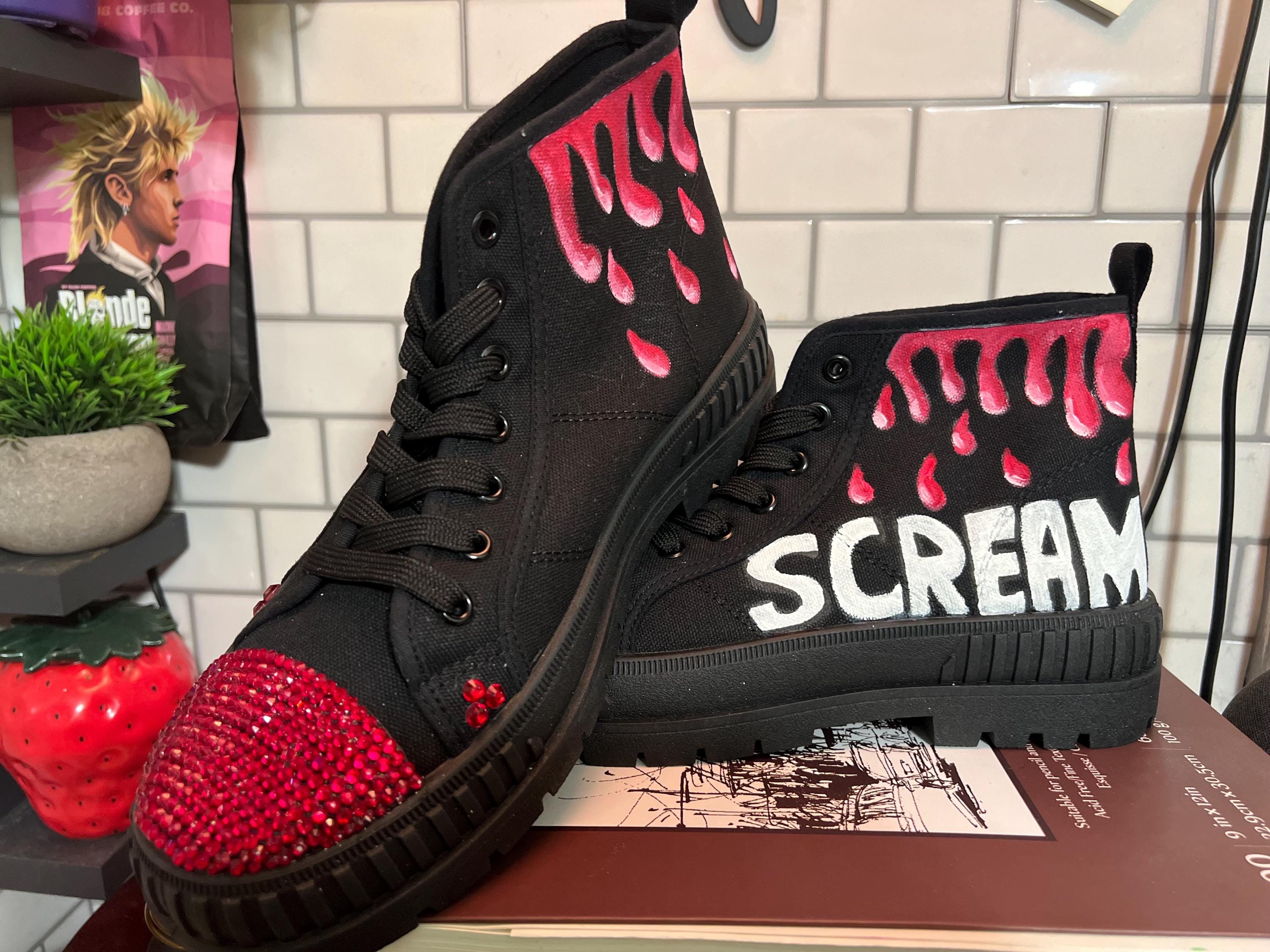 Ghostface Hand Painted Sneakers - Etsy