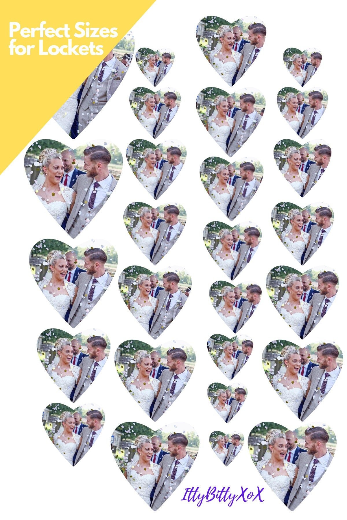 Printed Love Heart Locket Photo Print Mini Heart Photo - Etsy