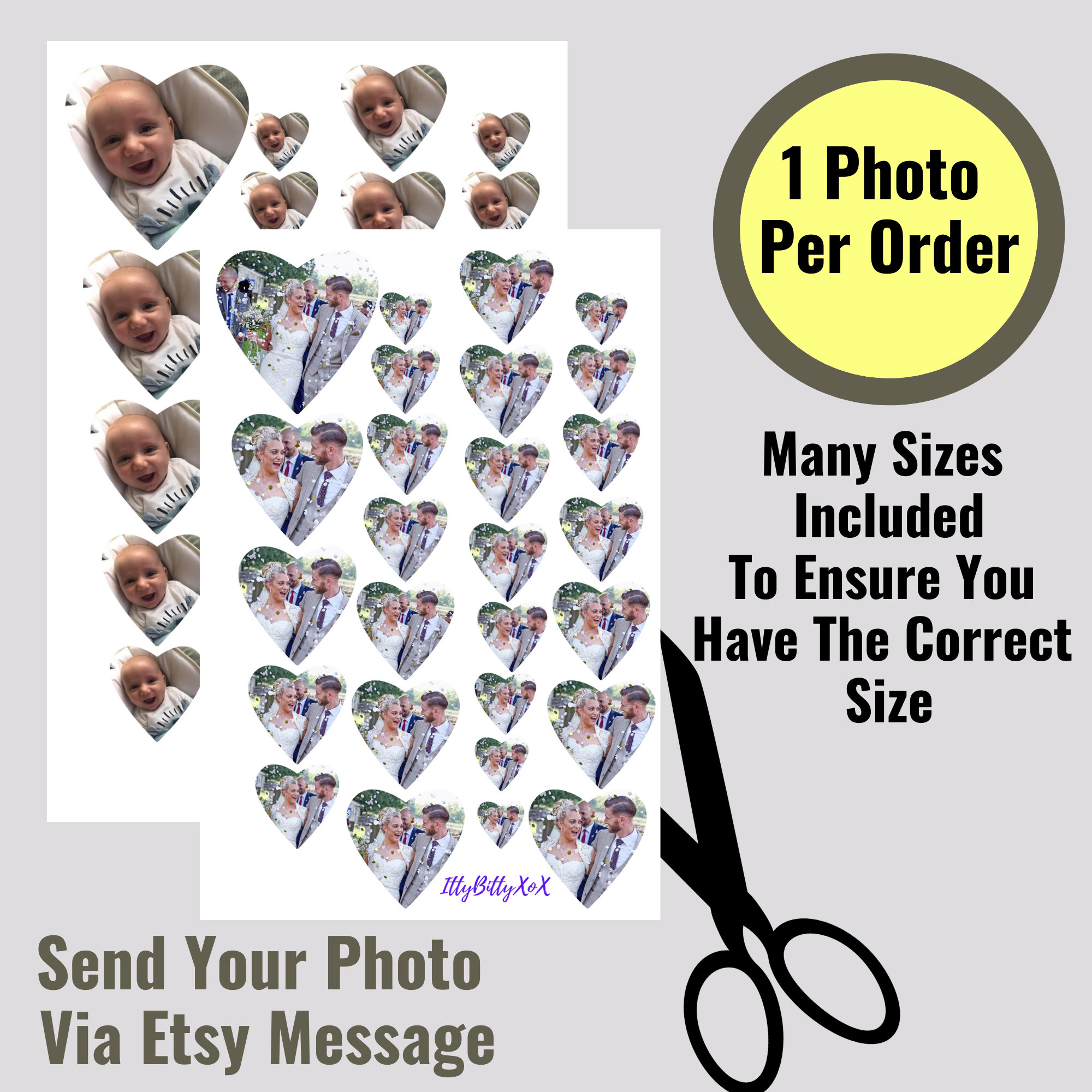 Printed Love Heart Locket Photo Print Mini Heart Photo - Etsy