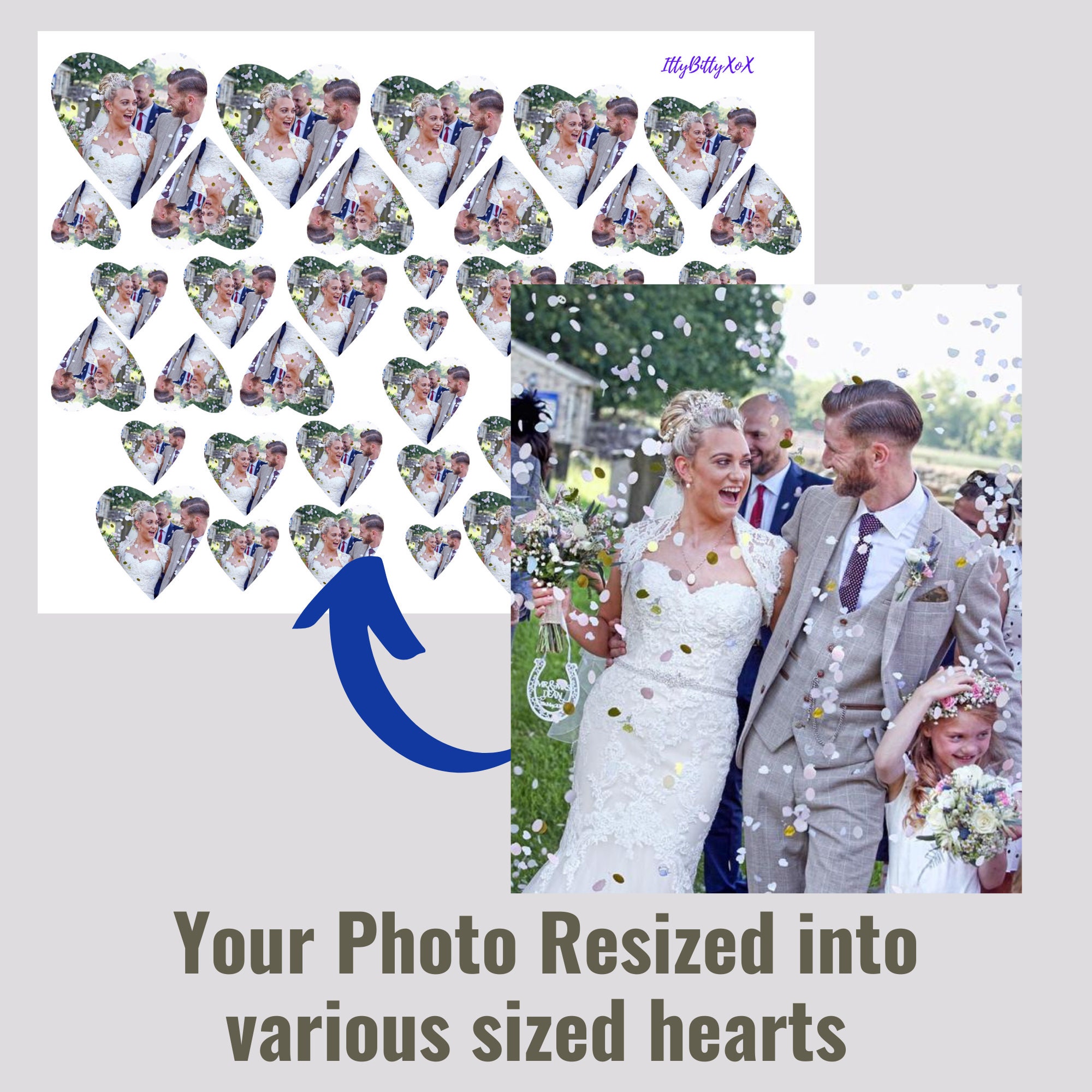 Printed Love Heart Locket Photo Print Mini Heart Photo - Etsy