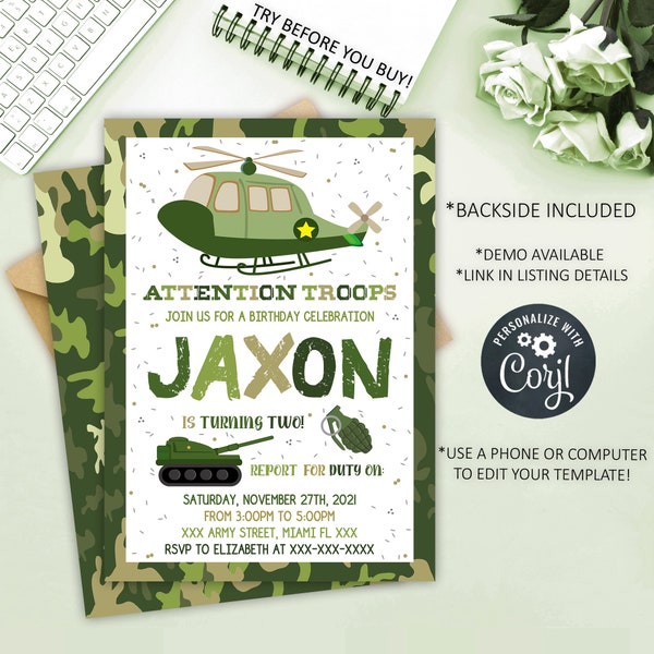 Army Theme Party - Etsy