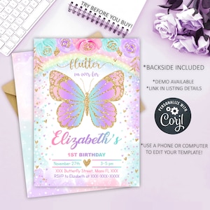 Butterfly Invitation - Etsy